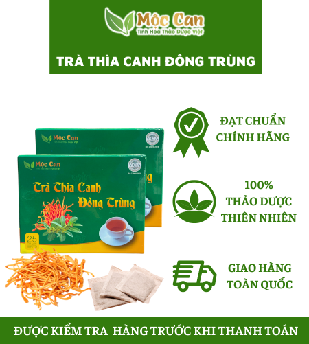 Trà Thìa Canh Đông Trùng Mộc Can - Hỗ trợ ổn định đường huyết